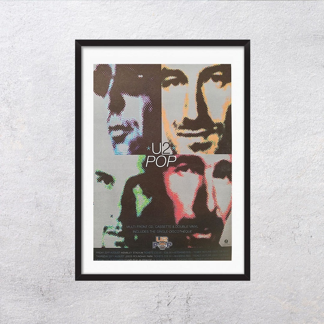U2 1997 - POP Tour - Authentic Original Music, Promo Poster Page ...