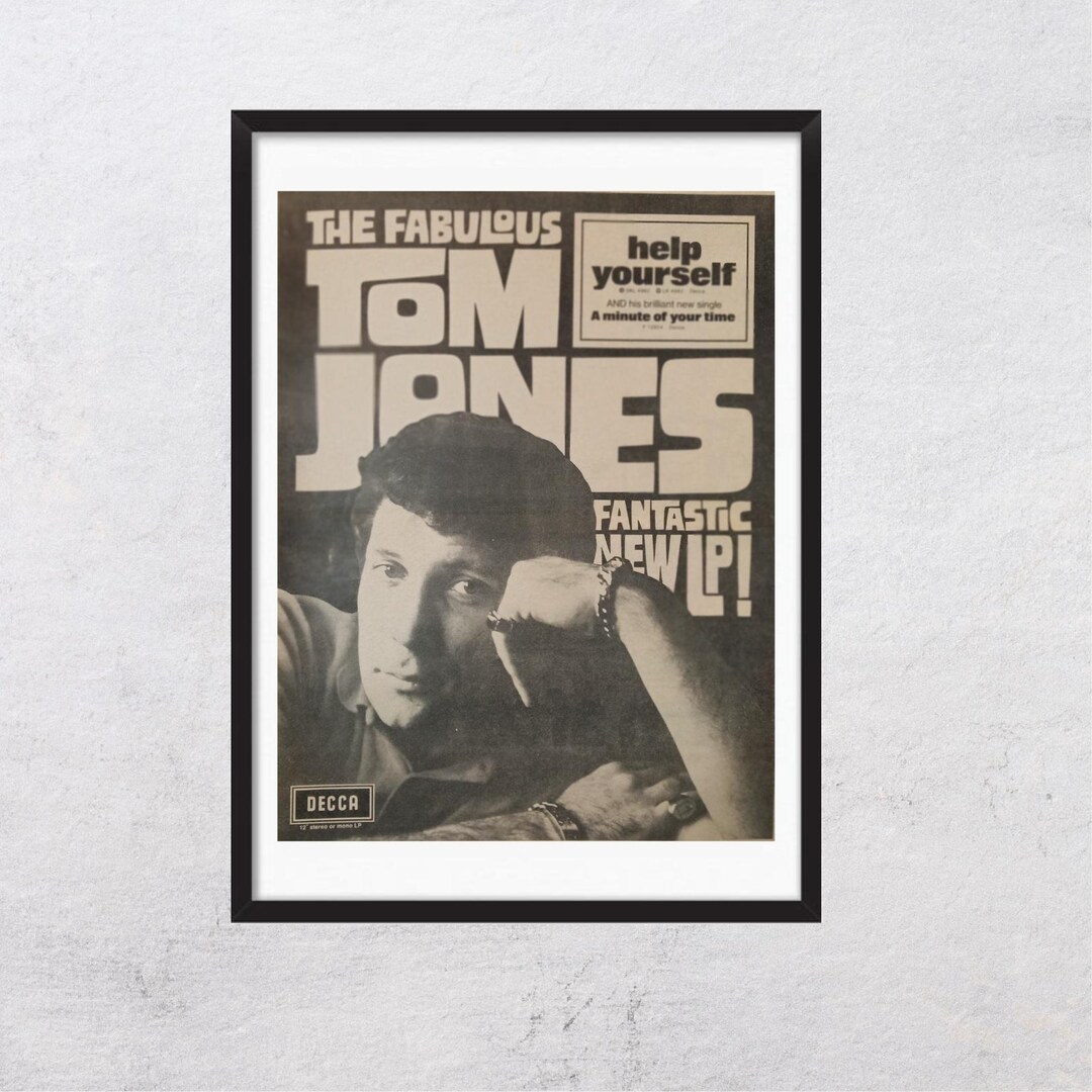 TOM JONES 1968 - Help Yourself - Vintage Music Magazine Ad J6 - Etsy