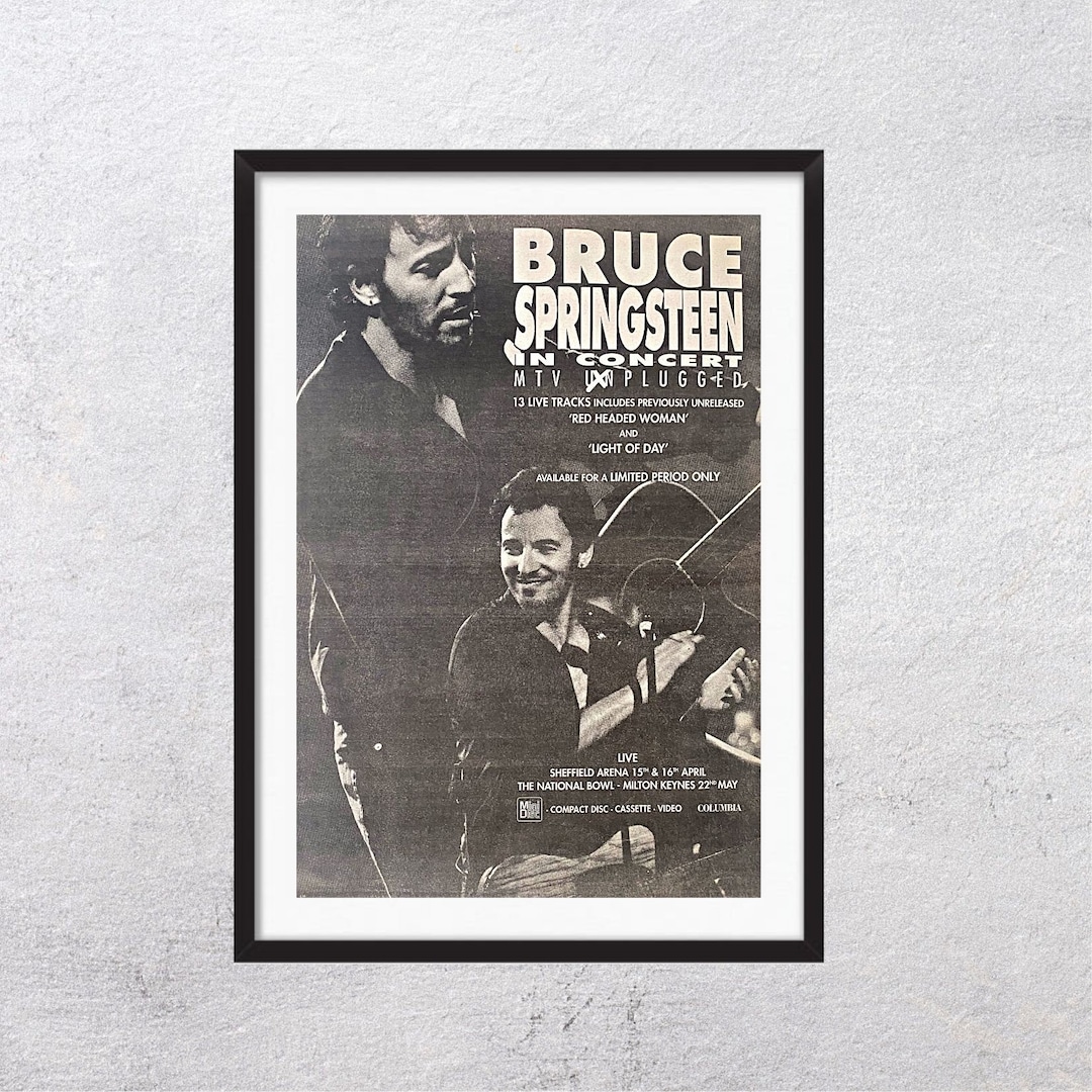 BRUCE SPRINGSTEEN in Concert 1993 Adv Page - Original, Poster ...