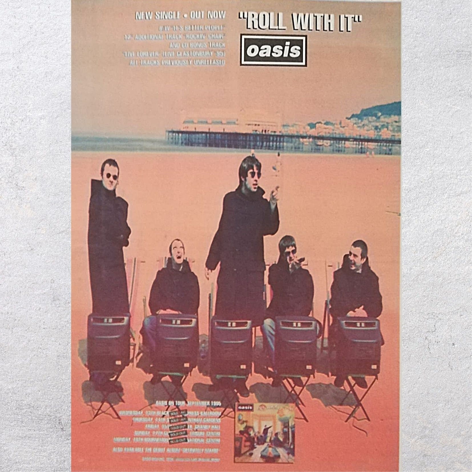 OASIS 1995 - Roll with it single release adv page Poster sold by Daisy ...