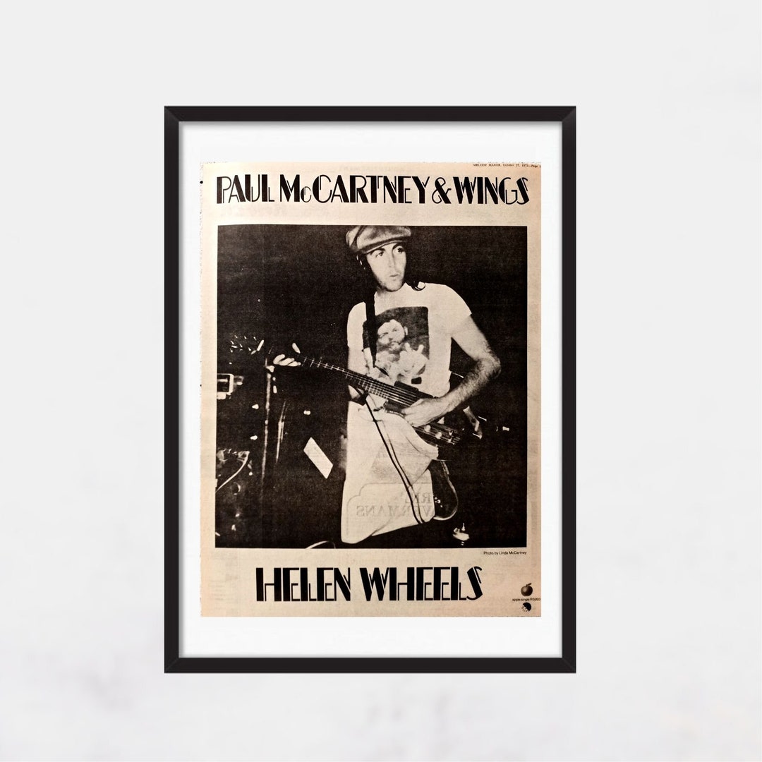 Paul Mccartney and Wings – Helen Wheels - 1973 - Poster, Vintage ...