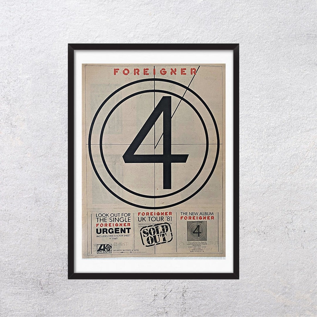 FOREIGNER 4 1981 Melody Maker - Original, Authentic, Promo Poster, Page ...