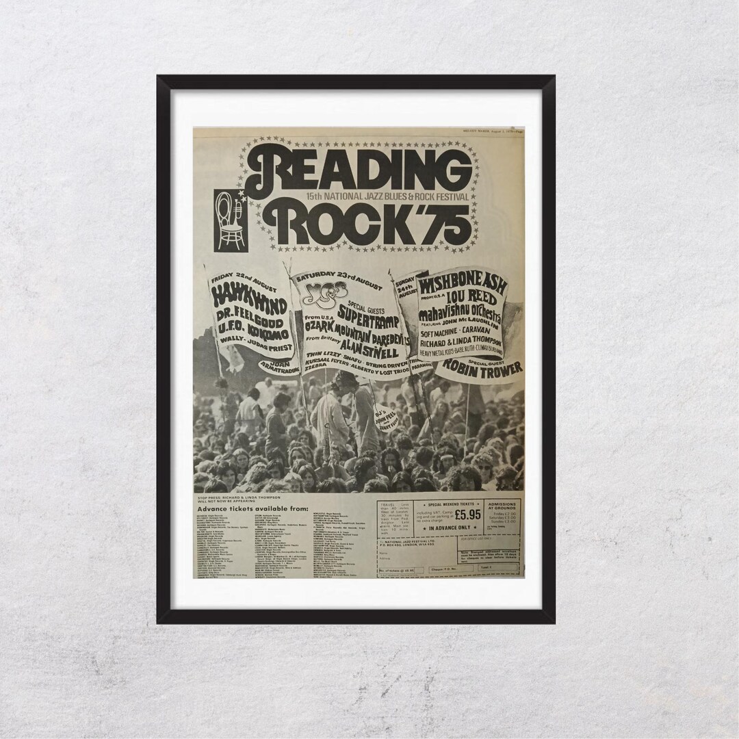 READING ROCK 1975 - 15th National Jazz Blues Rock Festival - Vintage ...
