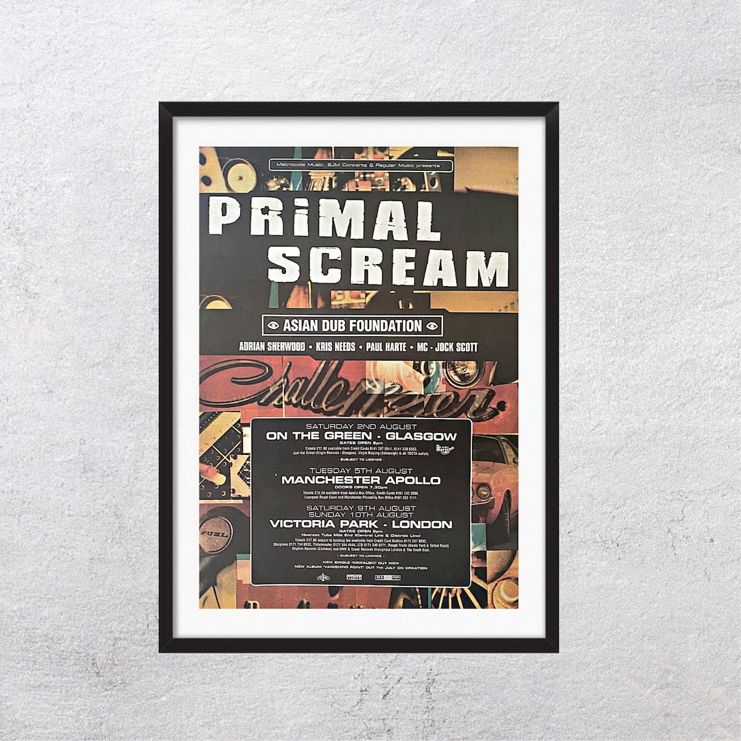 PRIMAL SCREAM 1997 - Vanishing Point Album Release ADV - Rare, Poster, Page, Vintage, No ...