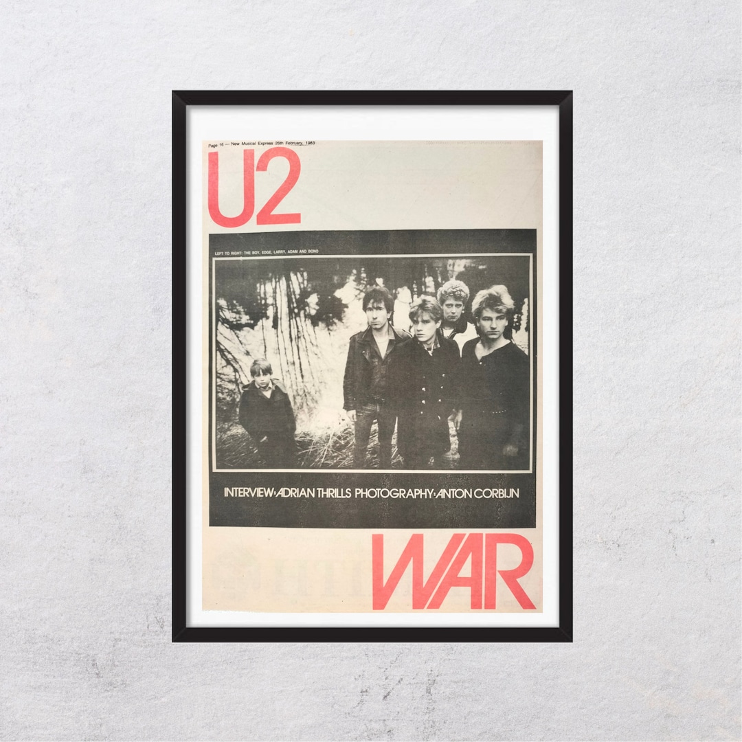 U2 1983 WAR Authentic Original Music, Promo Poster Page, Vintage Poster ...