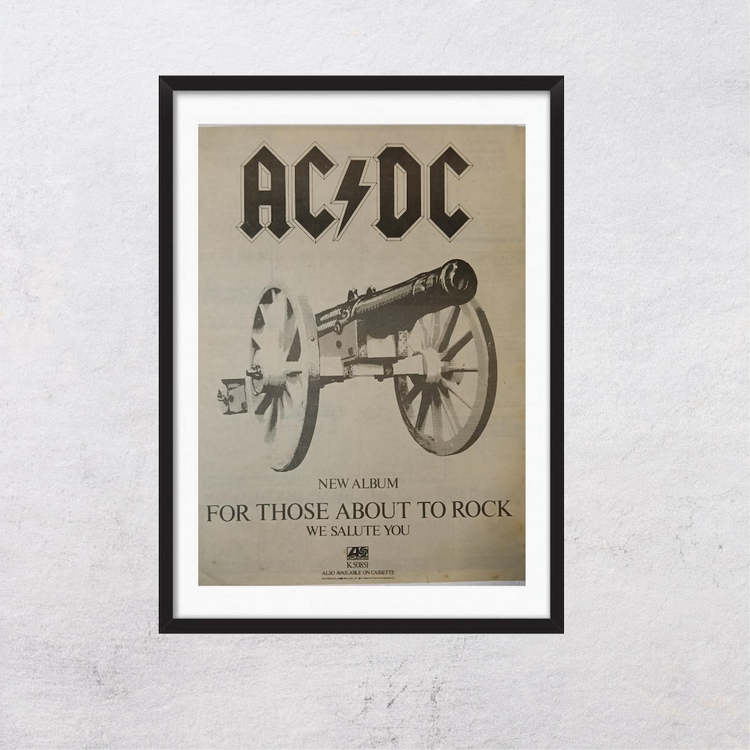 AC/DC 1981 - for Those About to Rock (we Salute You) - Vintage Music ...