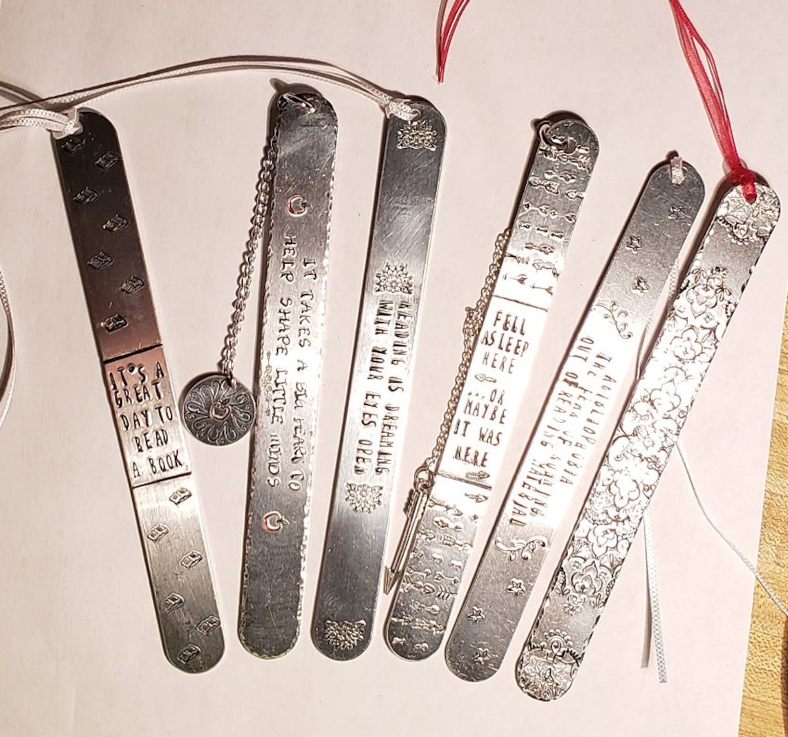 Personalized Bookmark Metal Bookmark Custom Bookmark Hand - Etsy