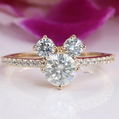 Minimalist Mouse Ring Mouse Ears Fairy Tale Ring Engagement - Etsy