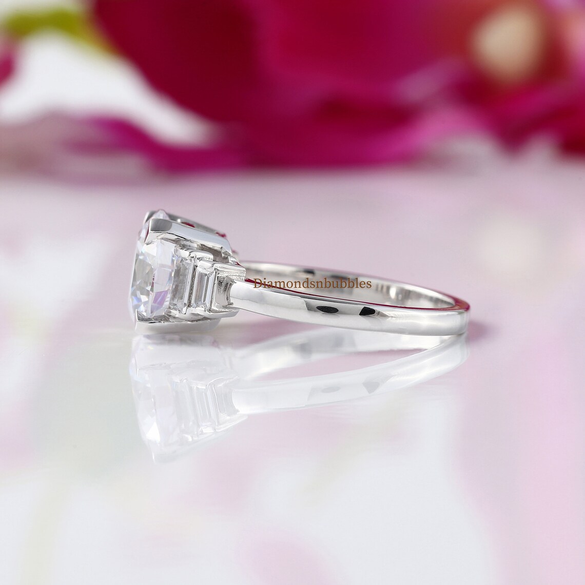 Five Stone Titanic Ring, Titanic Engagement Ring, 2 Ct Round Moissanite ...