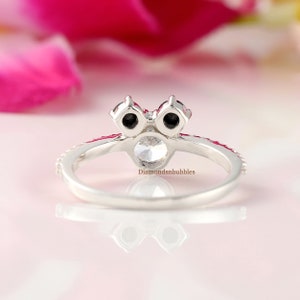 Minimalist Mickey Mouse Ring, Mouse Black Ears Fairy Tale Ring, Round ...