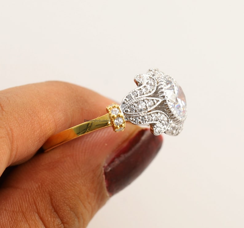 Vintage Engagement Ring for Women / Art Deco Style Ring / - Etsy