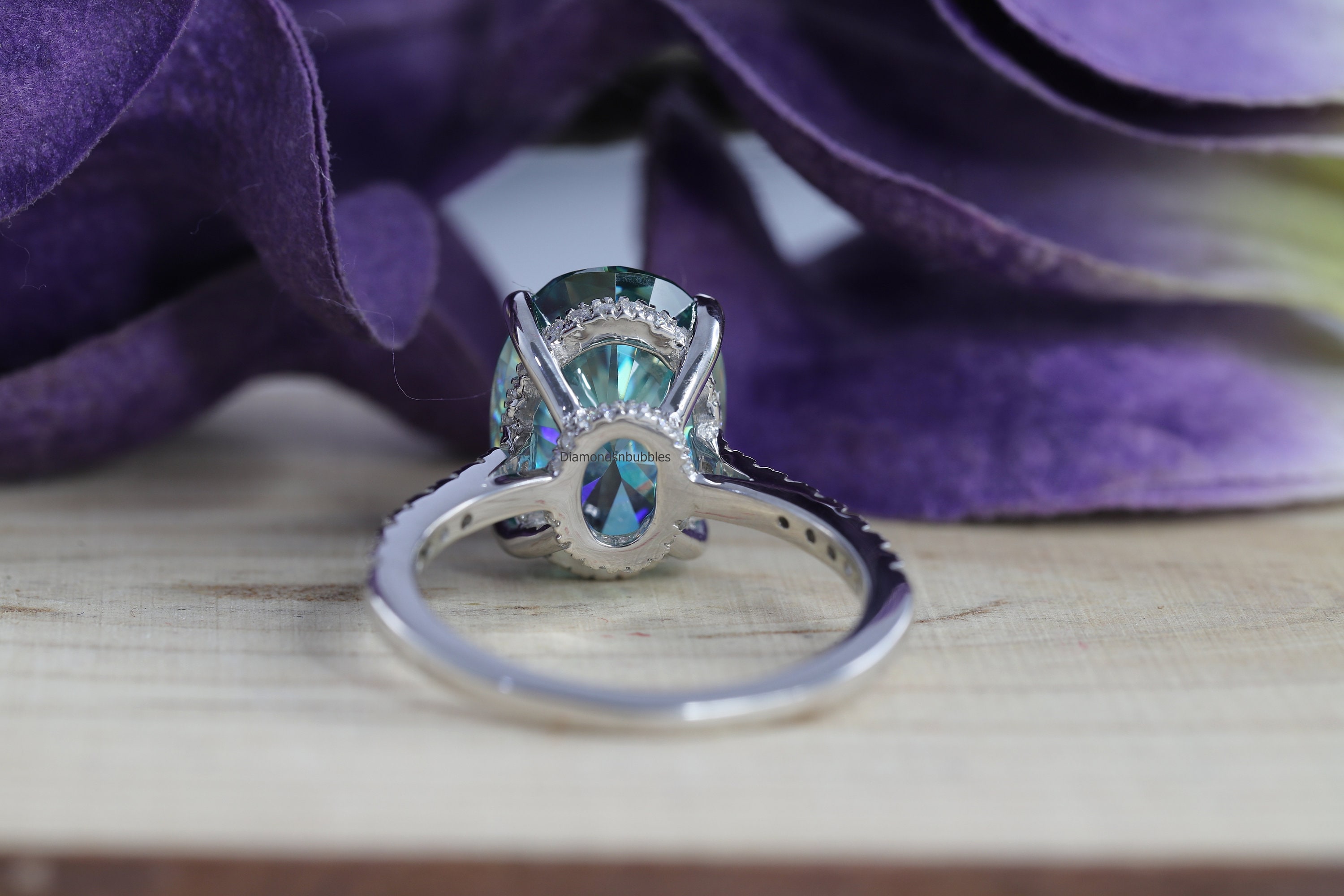 Oval Cyan Blue Moissanite Solitaire Ring 3.00 CT Oval Cyan - Etsy
