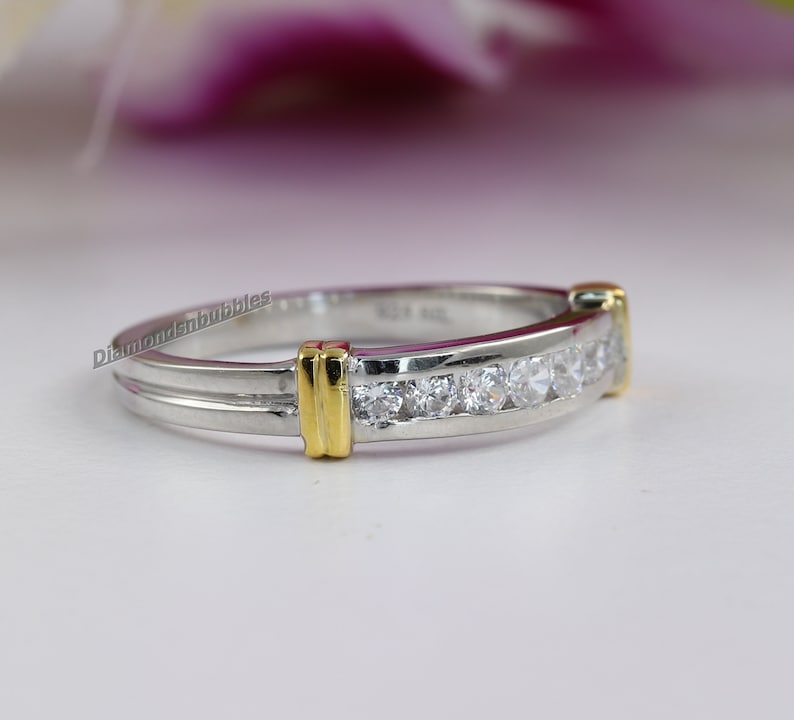 Seven Stone Band, Art Deco Band, Channel Set Round Diamond Engagement ...