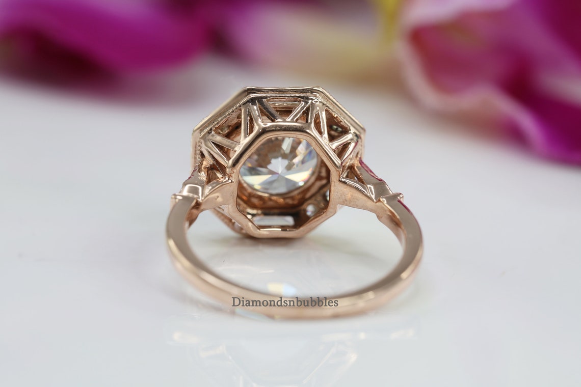 Vintage Engagement Ring for Women / Art Deco Style Ring / Art - Etsy