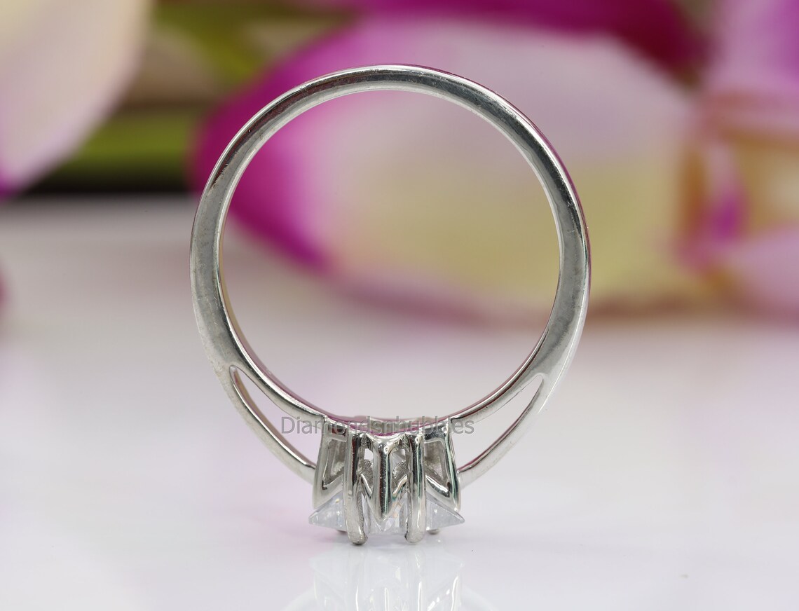 Fancy Star Cut Diamond Solitaire Ring, Daily Wear Delicate Ring ...