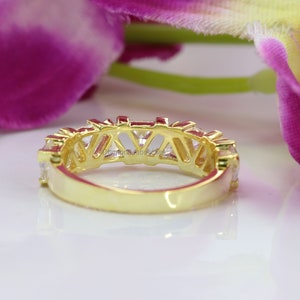Trillion Cut Diamond Half Eternity Band, Trillion Cut Engagement Ring ...