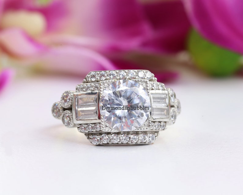 Art Deco Antique Ring / Vintage Engagement Ring for Women / - Etsy