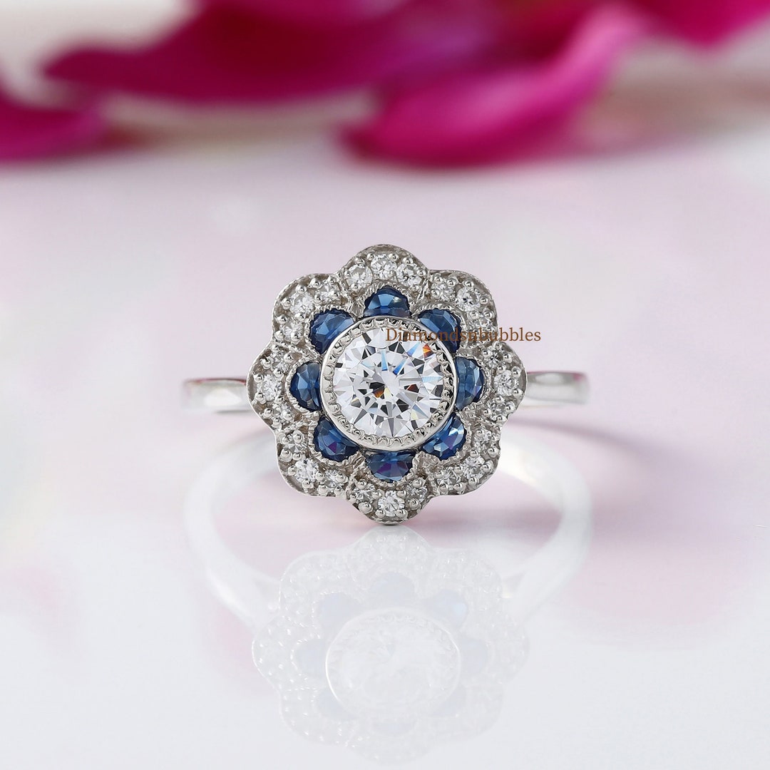 French Art Deco Floral Style Ring, Antique Victorian Ring, Daisy ...