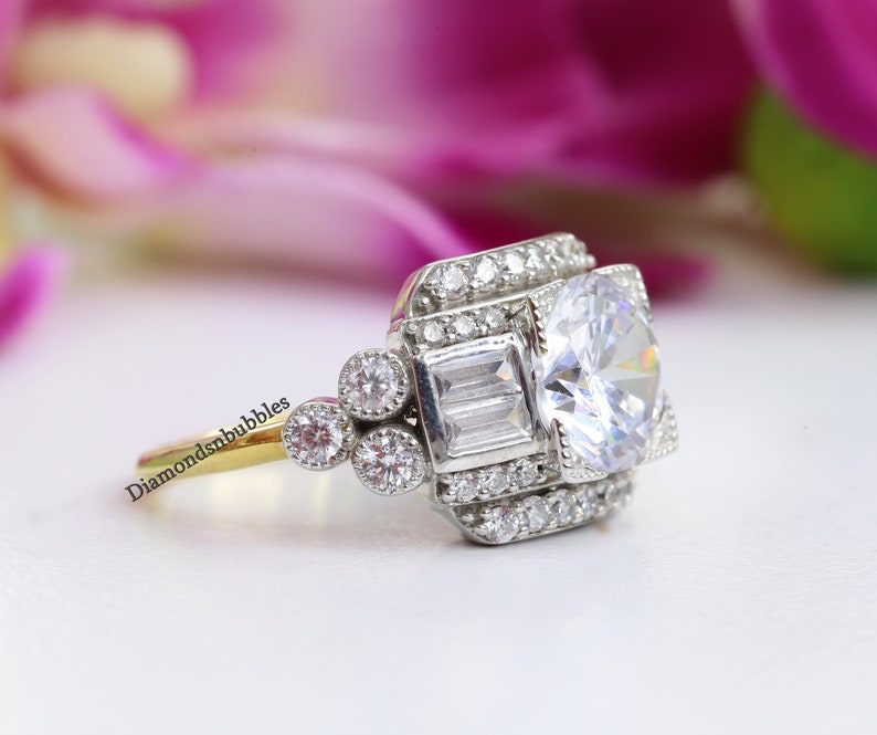 Art Deco Antique Ring / Vintage Engagement Ring for Women / - Etsy