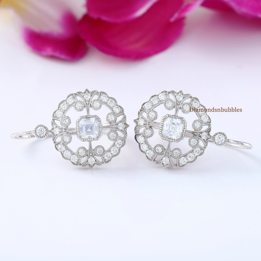 Vintage Art Deco Earrings, Floral Lever Back Earrings, Milgrain ...