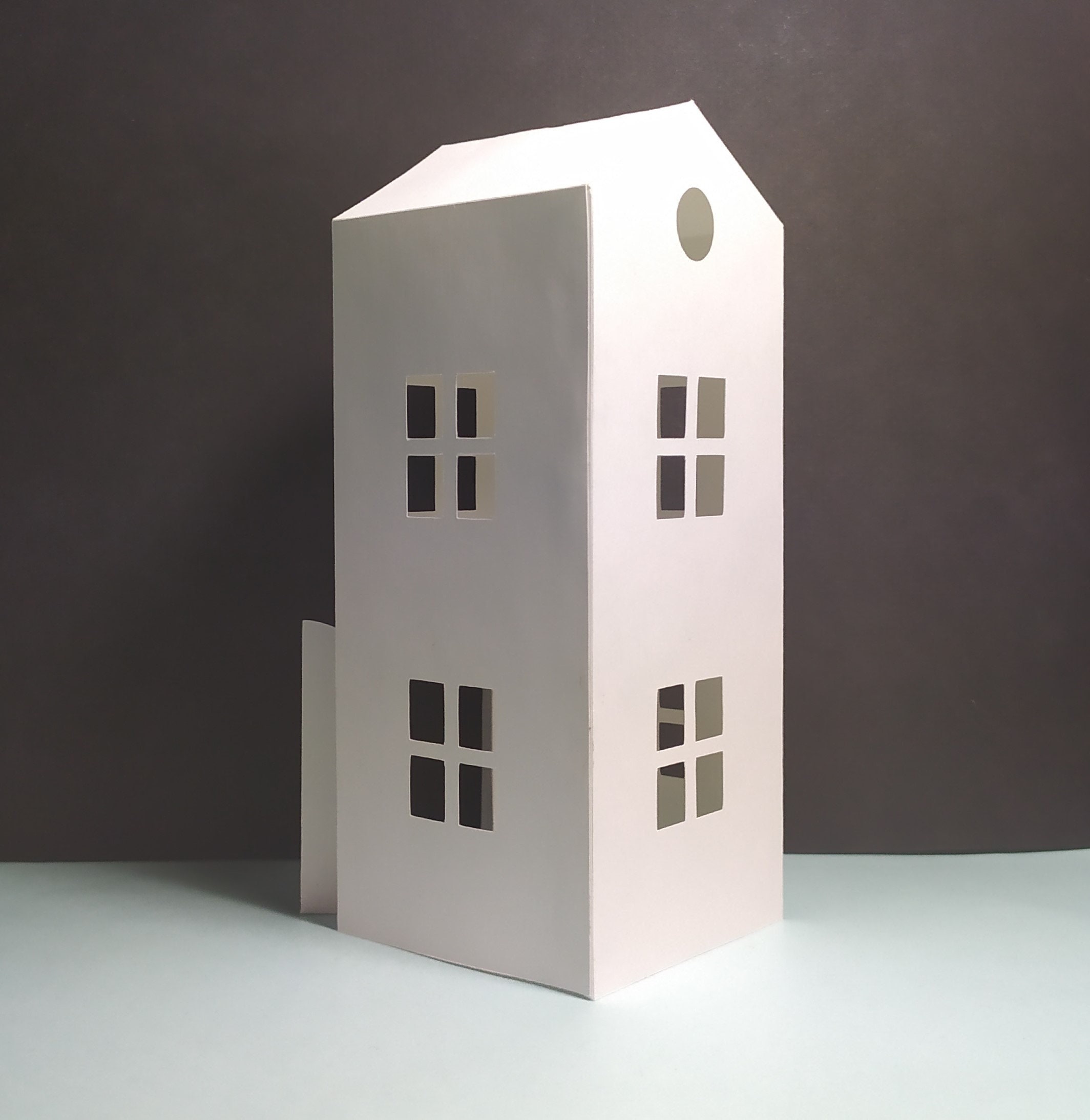 Template for a Simple Paper Toy House Model, Ready SVG File to Use on ...