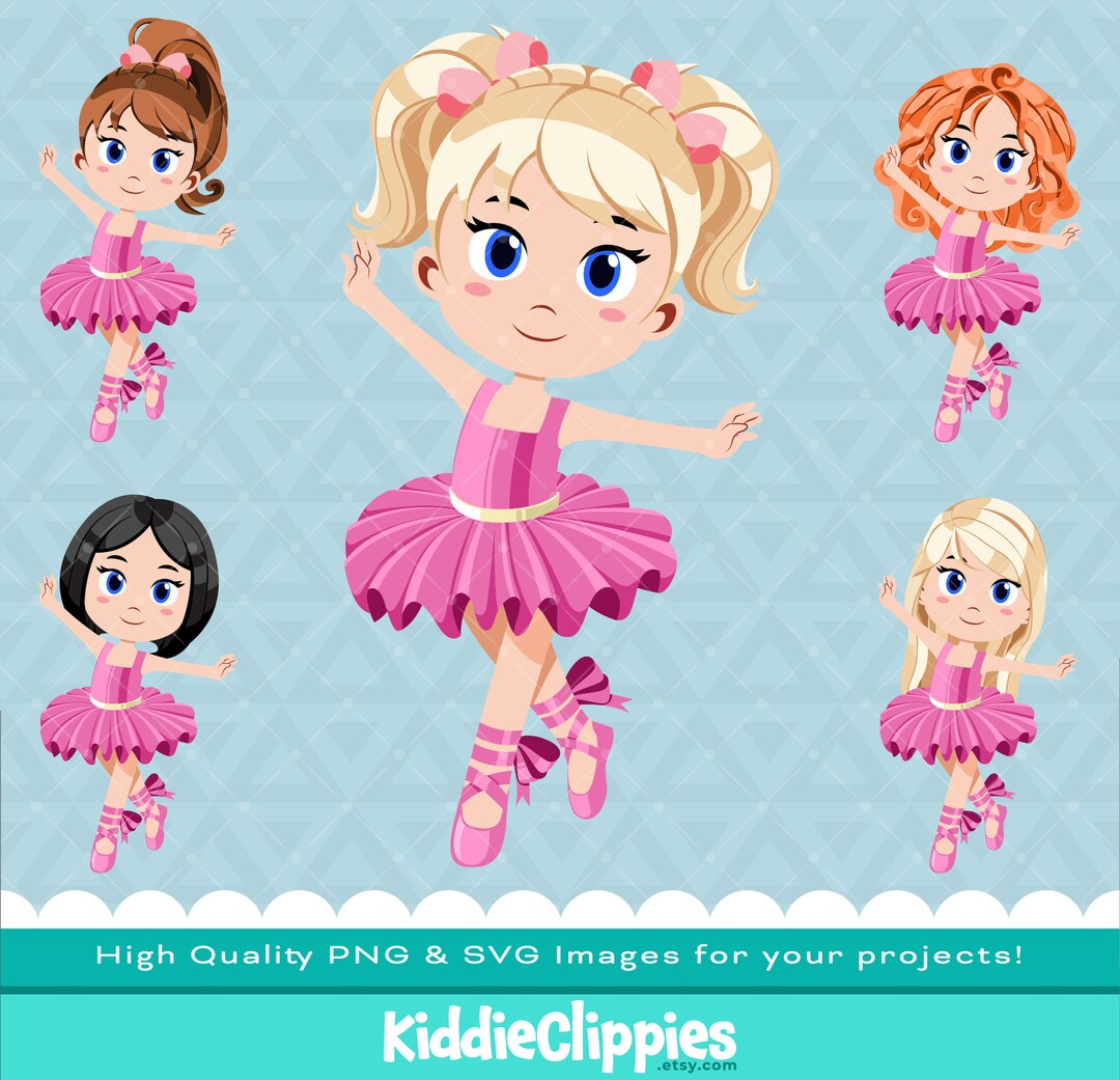 Ballerina Girl Clipart PNG & SVG | Scrapbook, Illustration, Girl, Dance ...