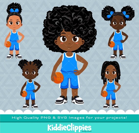 Cartoon Girls Basketball Team