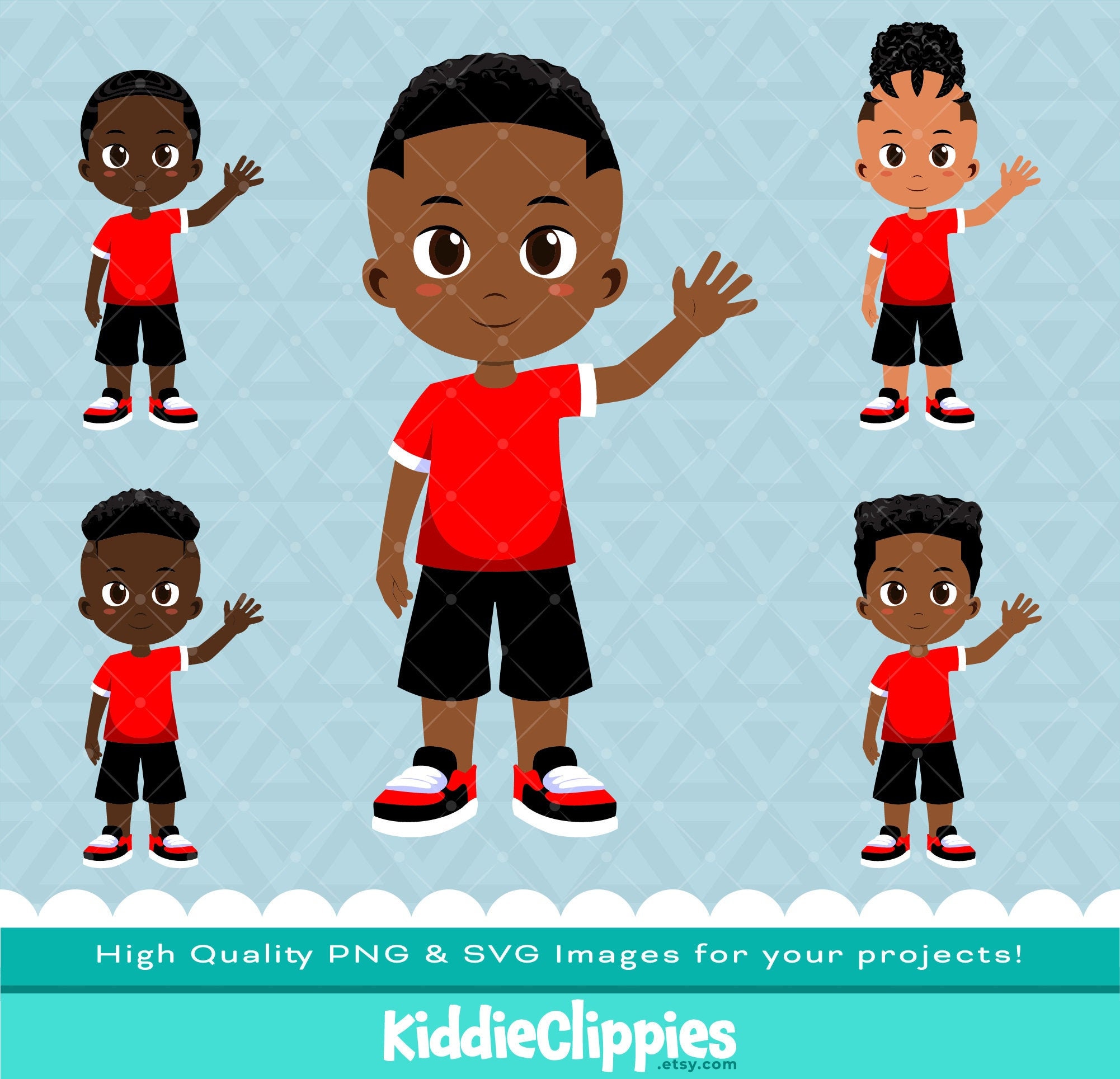 Happy Black Boy Clipart