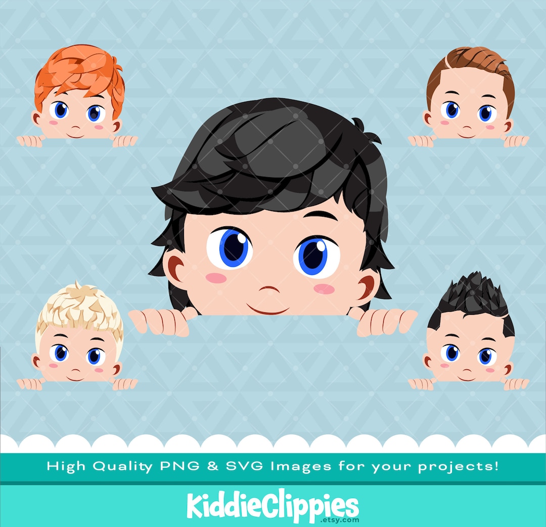 Peeking Boy Clipart PNG & SVG | Scrapbook, Illustration, Boy, Peeking ...