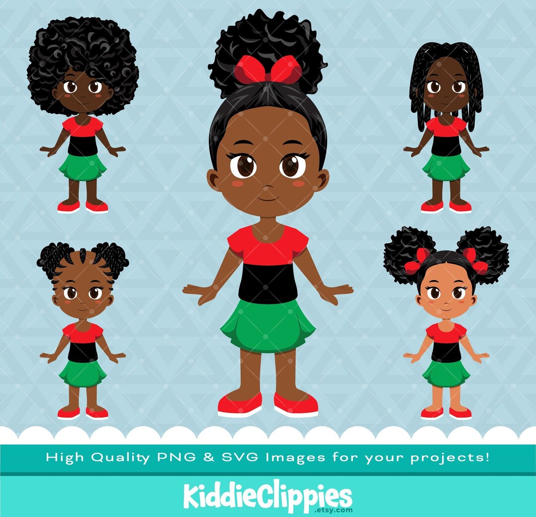 Juneteenth Girl Clipart PNG & SVG | Scrapbook, Illustration, Girl ...