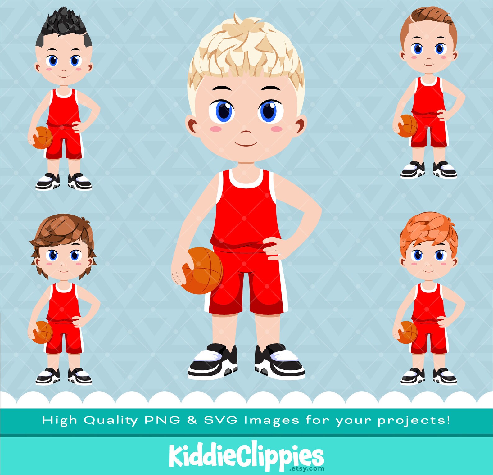 Basketball Kid Clipart PNG & SVG | Scrapbook, Illustration, Boy ...