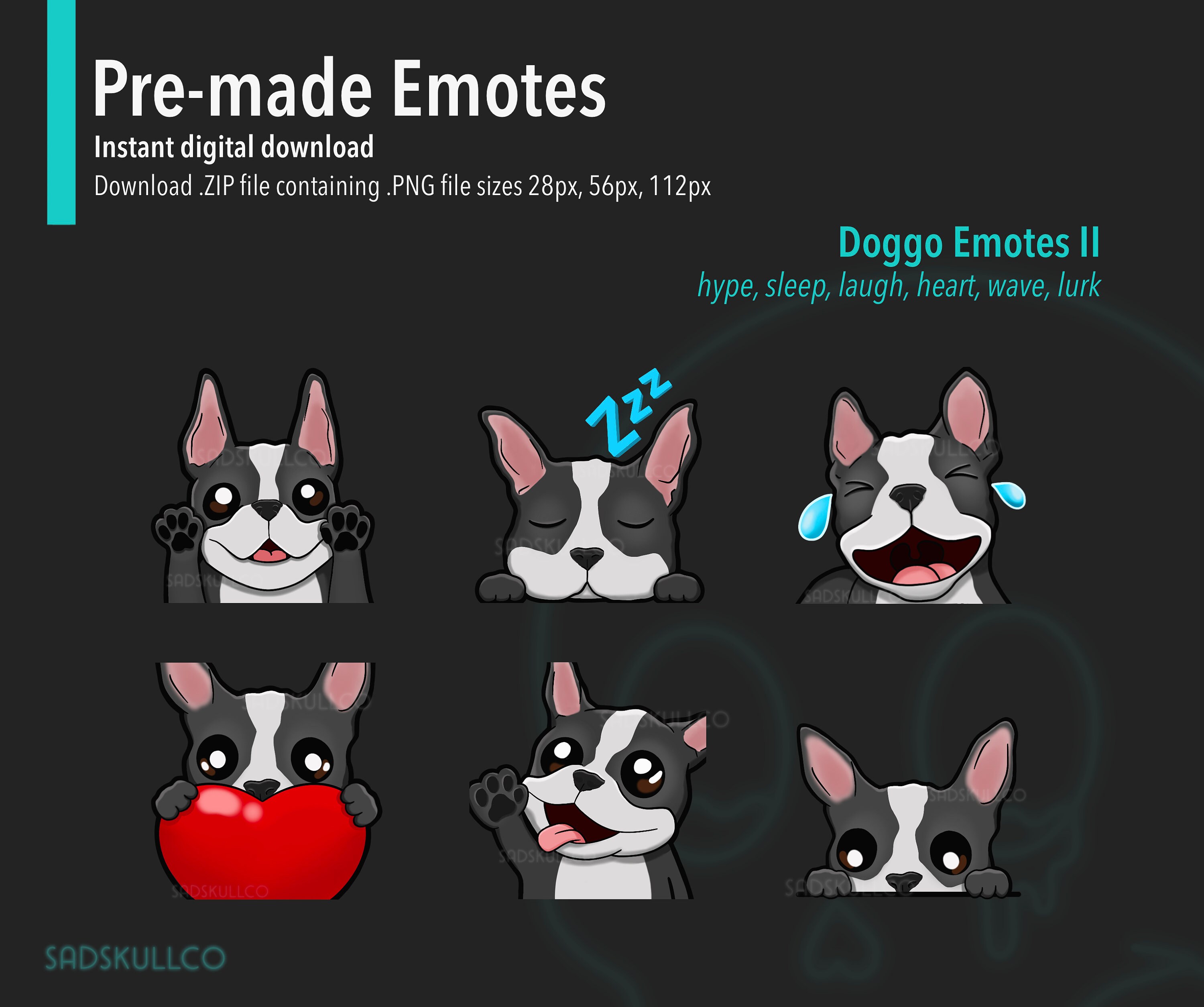 Dog Emote Set II / Stream Emotes / Cute Doggo Emote - Etsy