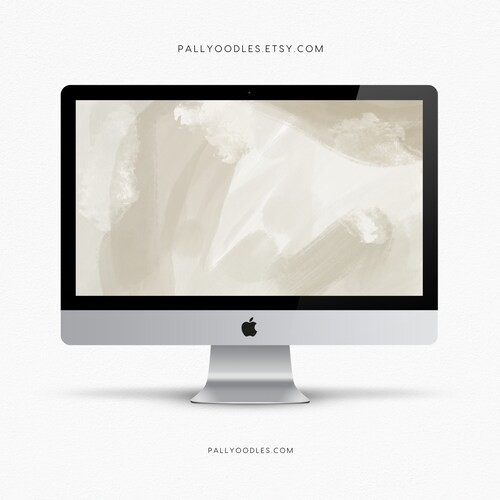 Neutral Swirls Minimal Digital Download Desktop & Laptop - Etsy