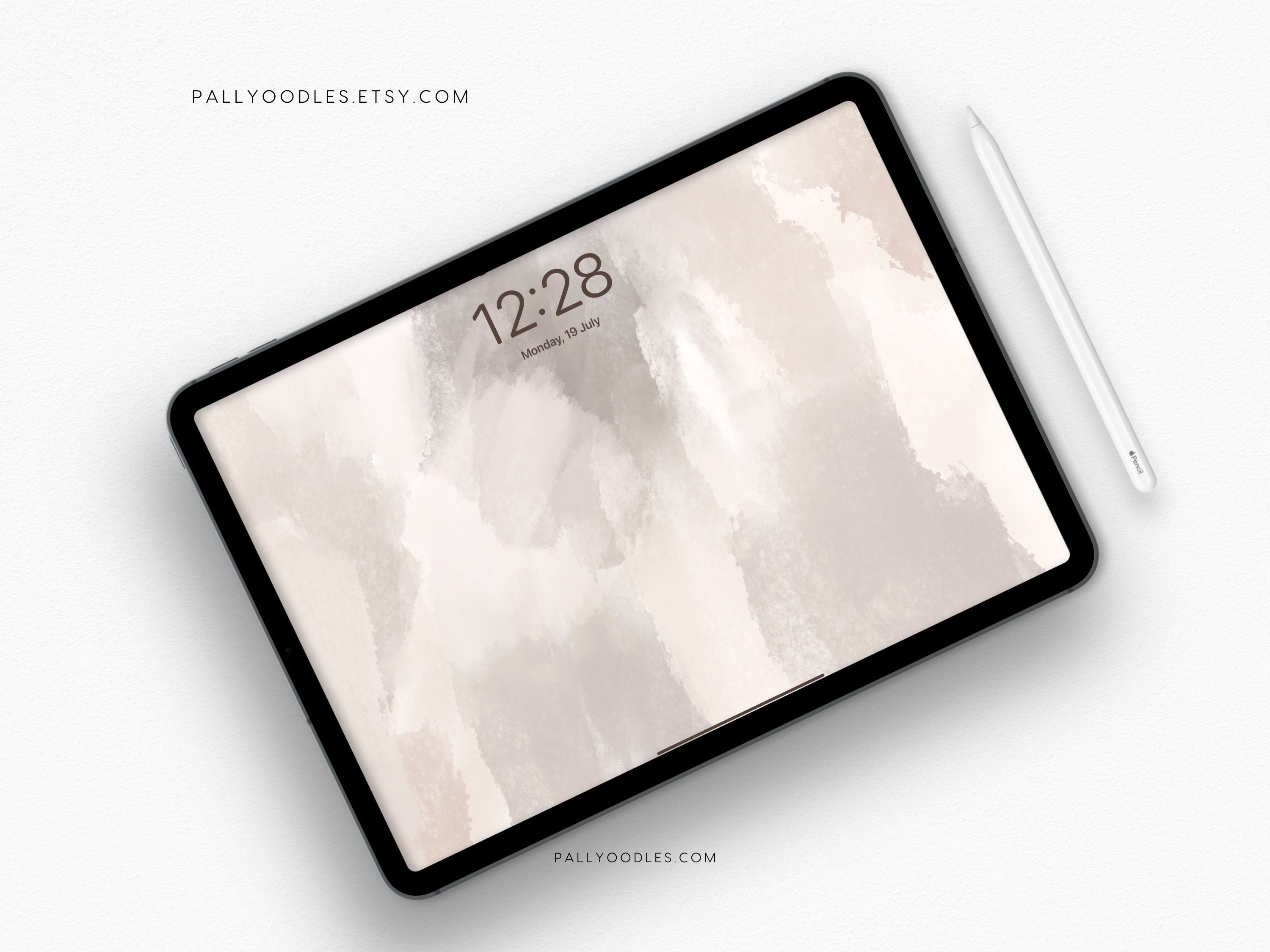 Warm Neutral Beige Aesthetic iPad Wallpaper, iPad Background, Digital ...