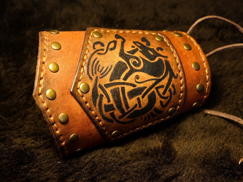 Leather Bracer, Hand Made, Leather Archery Arm Guard - Etsy