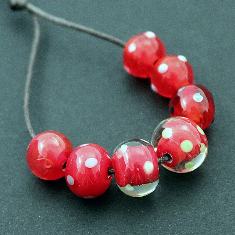Polka Dot Beads - Etsy
