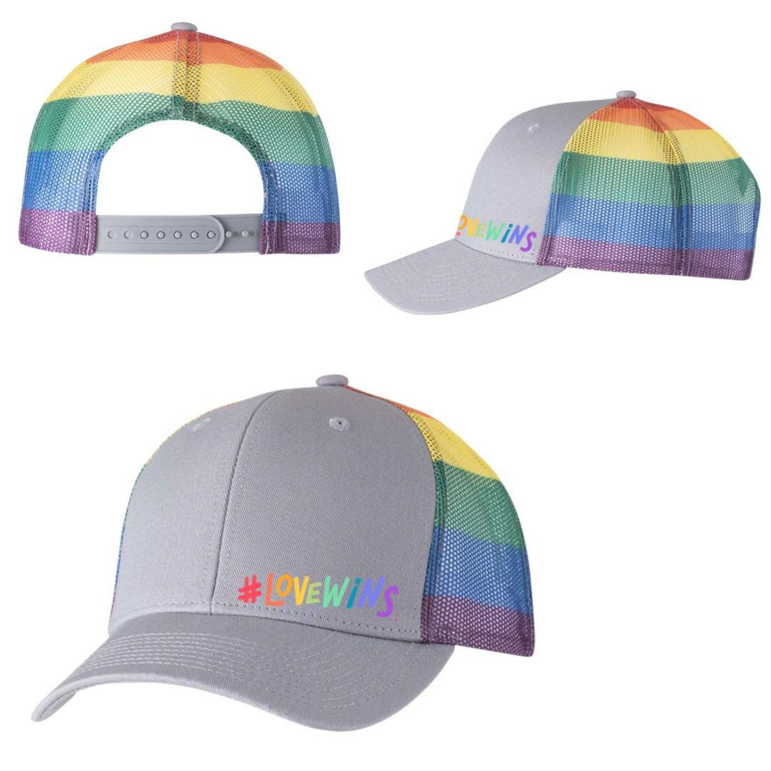 Love Wins Rainbow Trucker Hat Gay Pride Hat LGBTQ Pride - Etsy