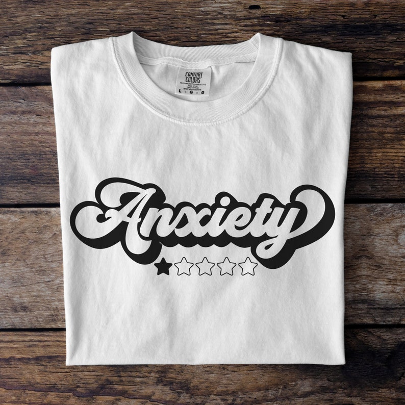 Anxiety One Star Rating Shirt Funny Mental Health Clothing Anxiety ...