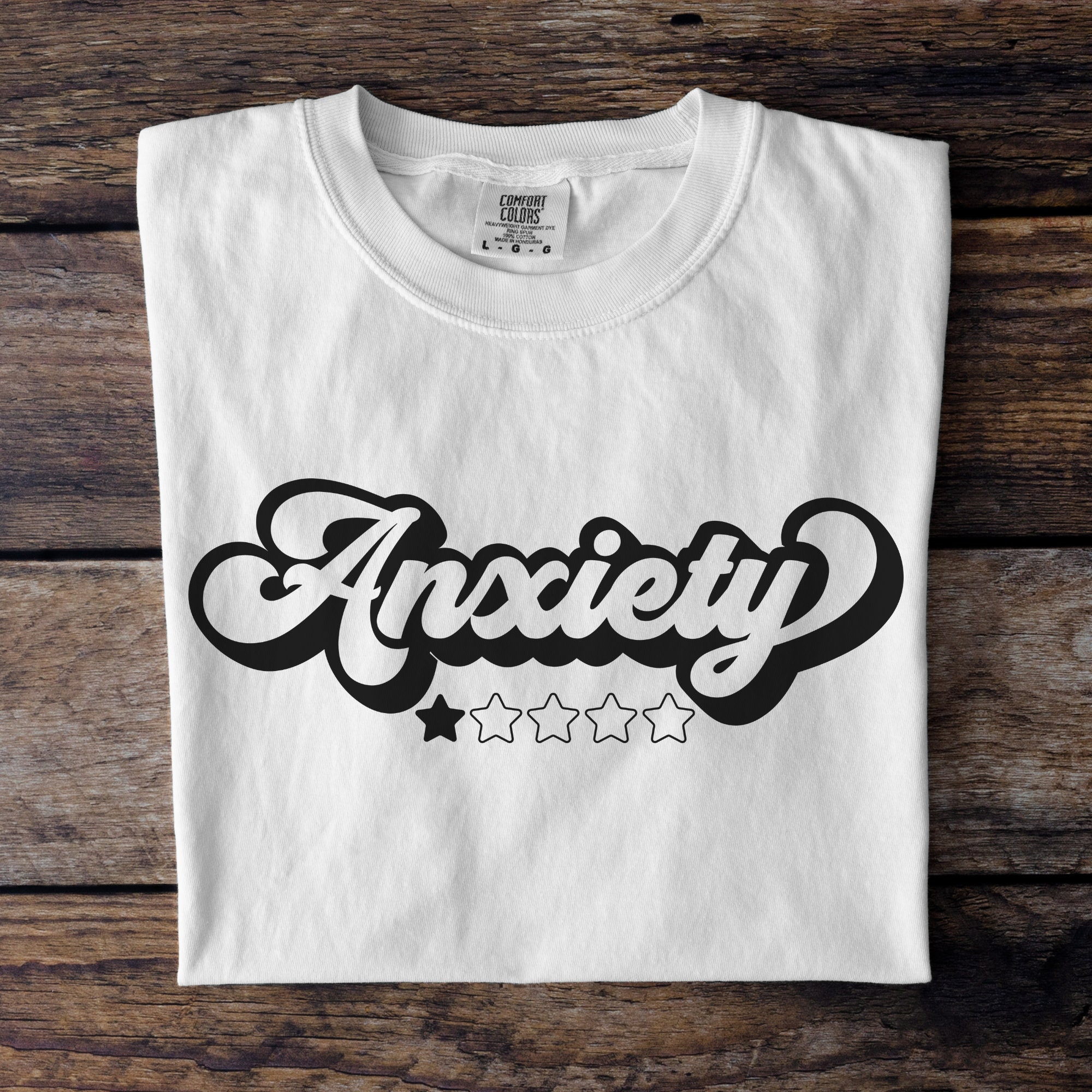 Anxiety One Star Rating Shirt Funny Mental Health Clothing Anxiety ...