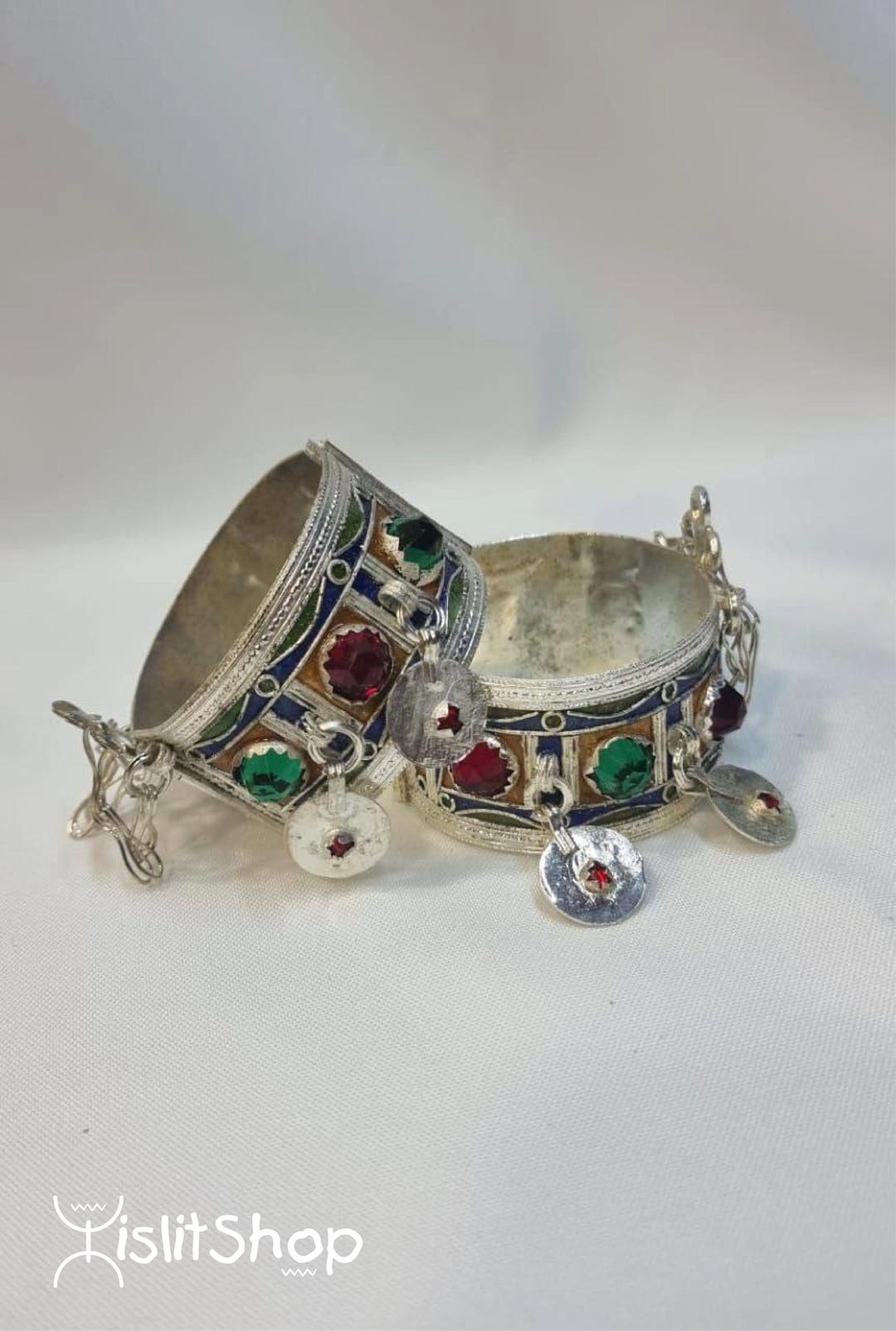 Amazigh Silver Bracelets – Traditional Berber Enamel Cuff Jewelry From ...