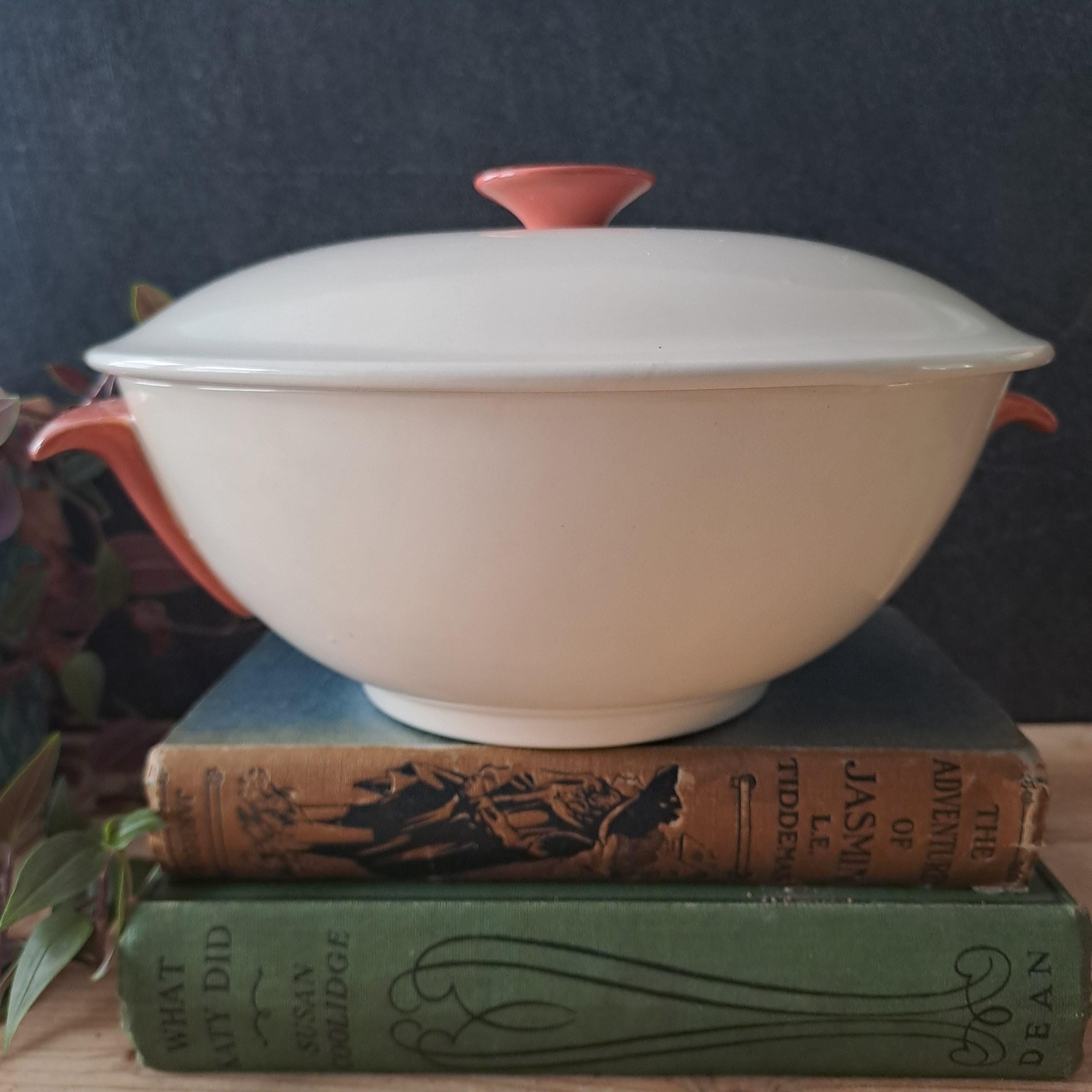 Vintage Retro Mid-century 1950s Poole Pottery Twintone Red Indian and ...