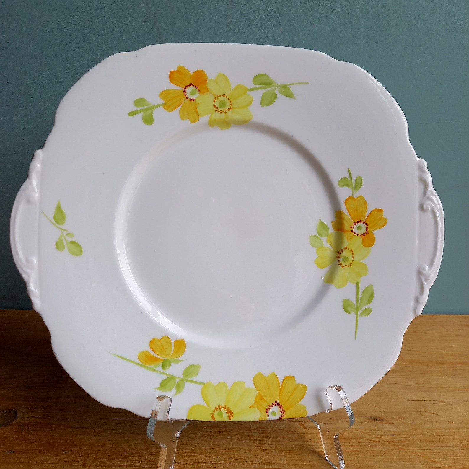 Vintage 1940s Roslyn China Hand Painted Floral Pattern Bone - Etsy