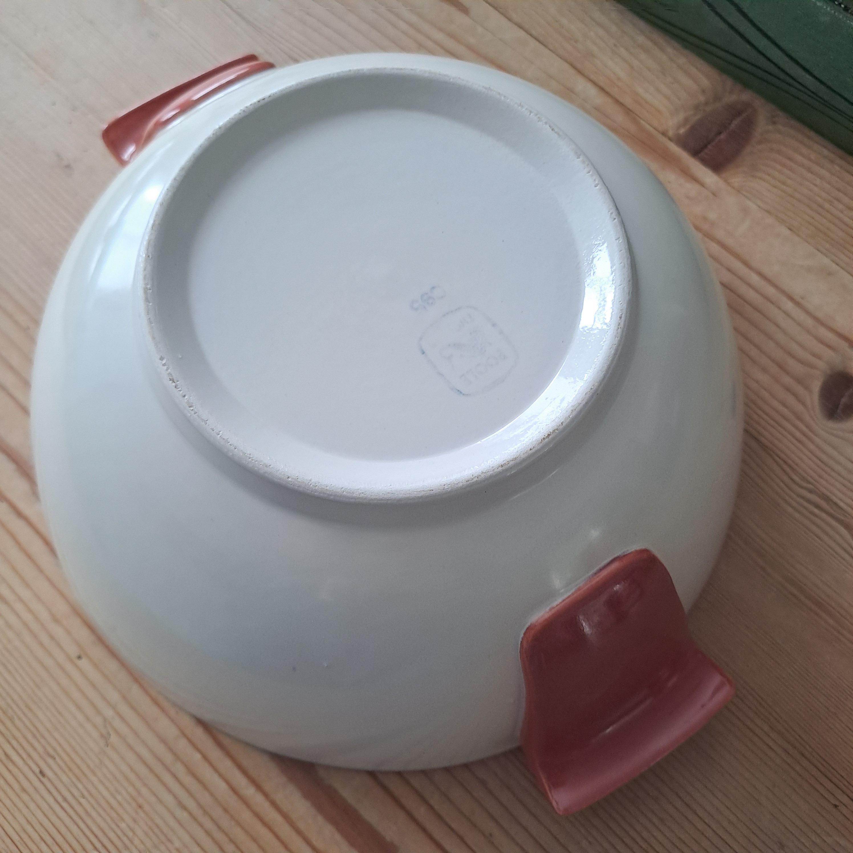 Vintage Retro Mid-century 1950s Poole Pottery Twintone Red Indian and ...