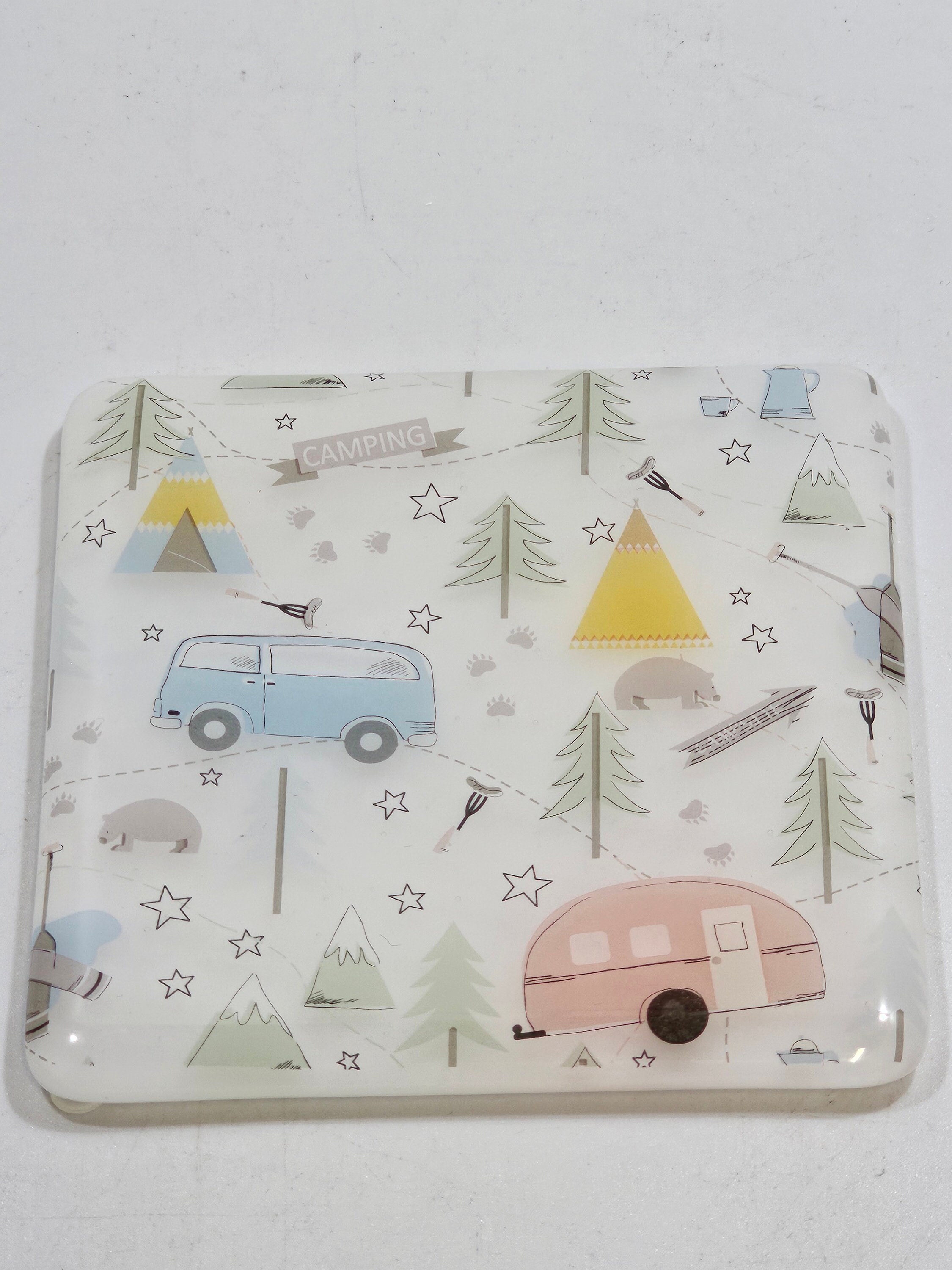 Set of 4 Fused Glass Camping Coasters - Etsy