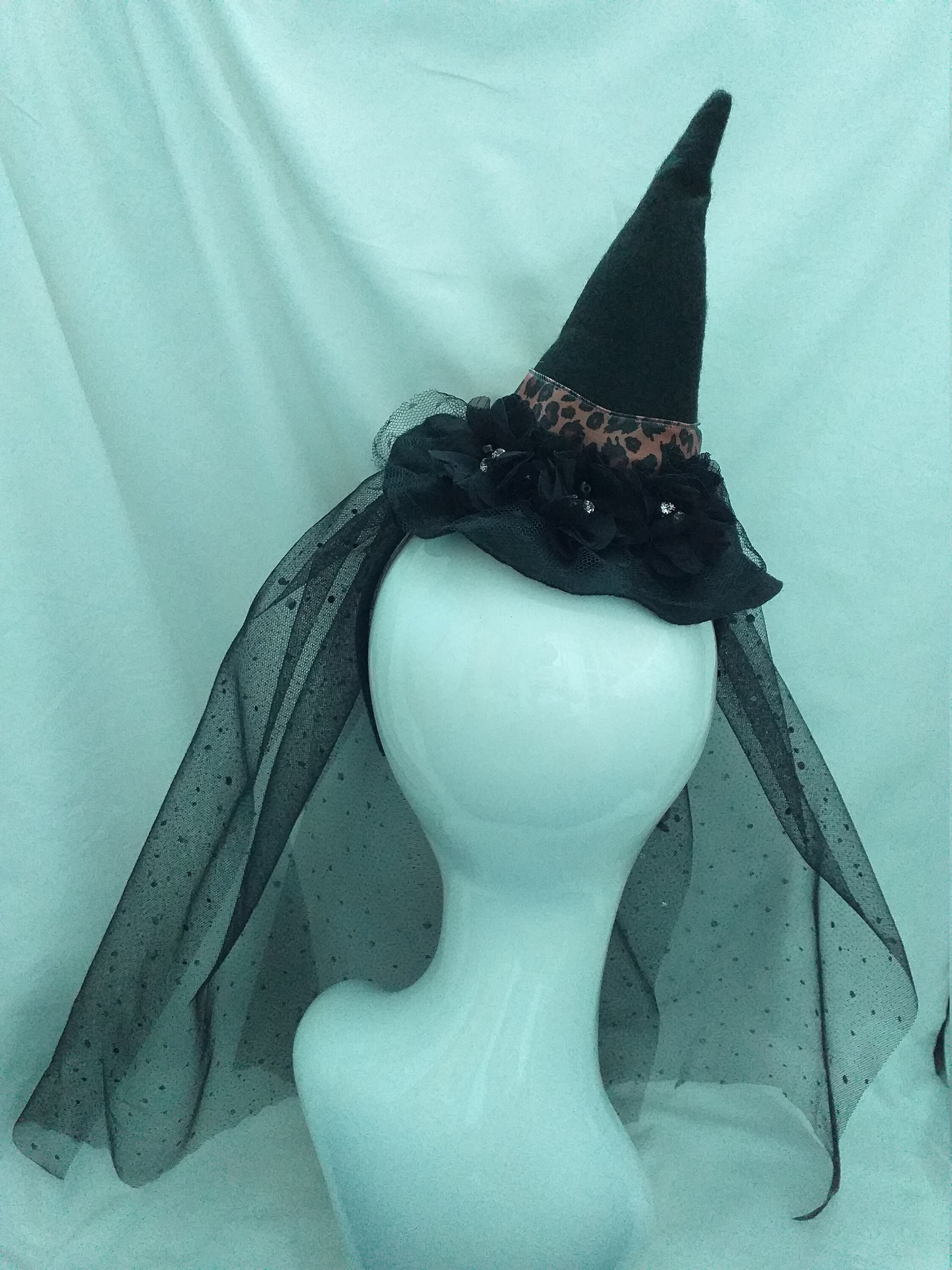 Bespoke Witches Hat Fascinator Small Witch Hat Veil Animal | Etsy