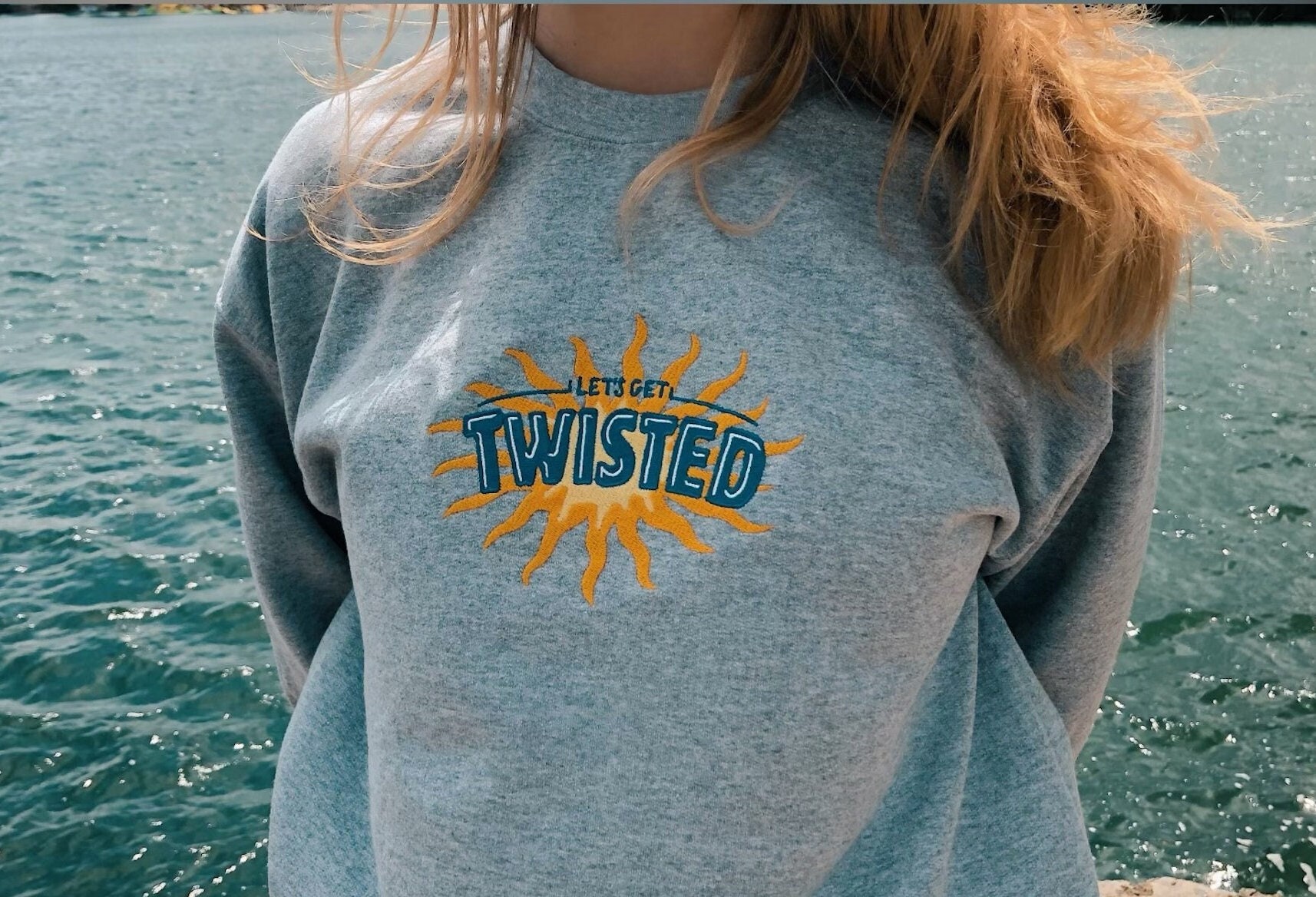 Twisted tea embroidered crewneck | Etsy