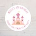 Princess Castle Birthday Labels | Personalised Children’s Party Favours ...