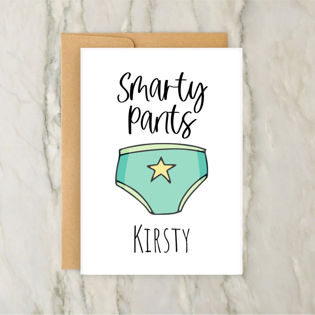 Smarty Pants Card | Personalised Well Done Greeting Card | Custom ...