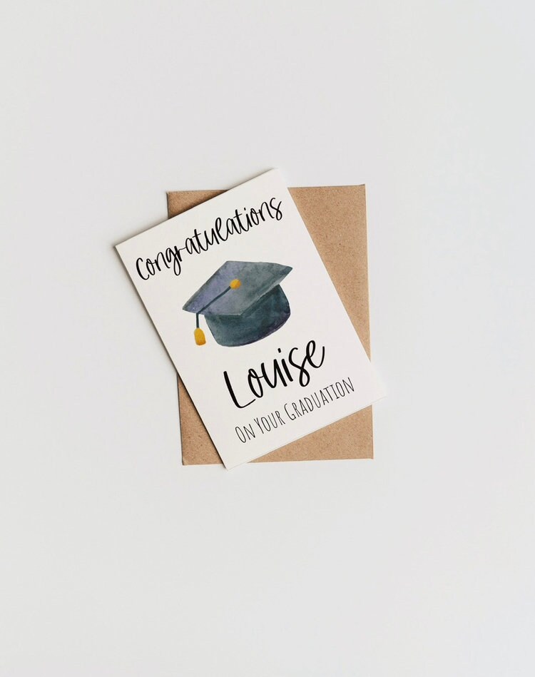 Congratulations on Your Graduation Card Personalised - Etsy