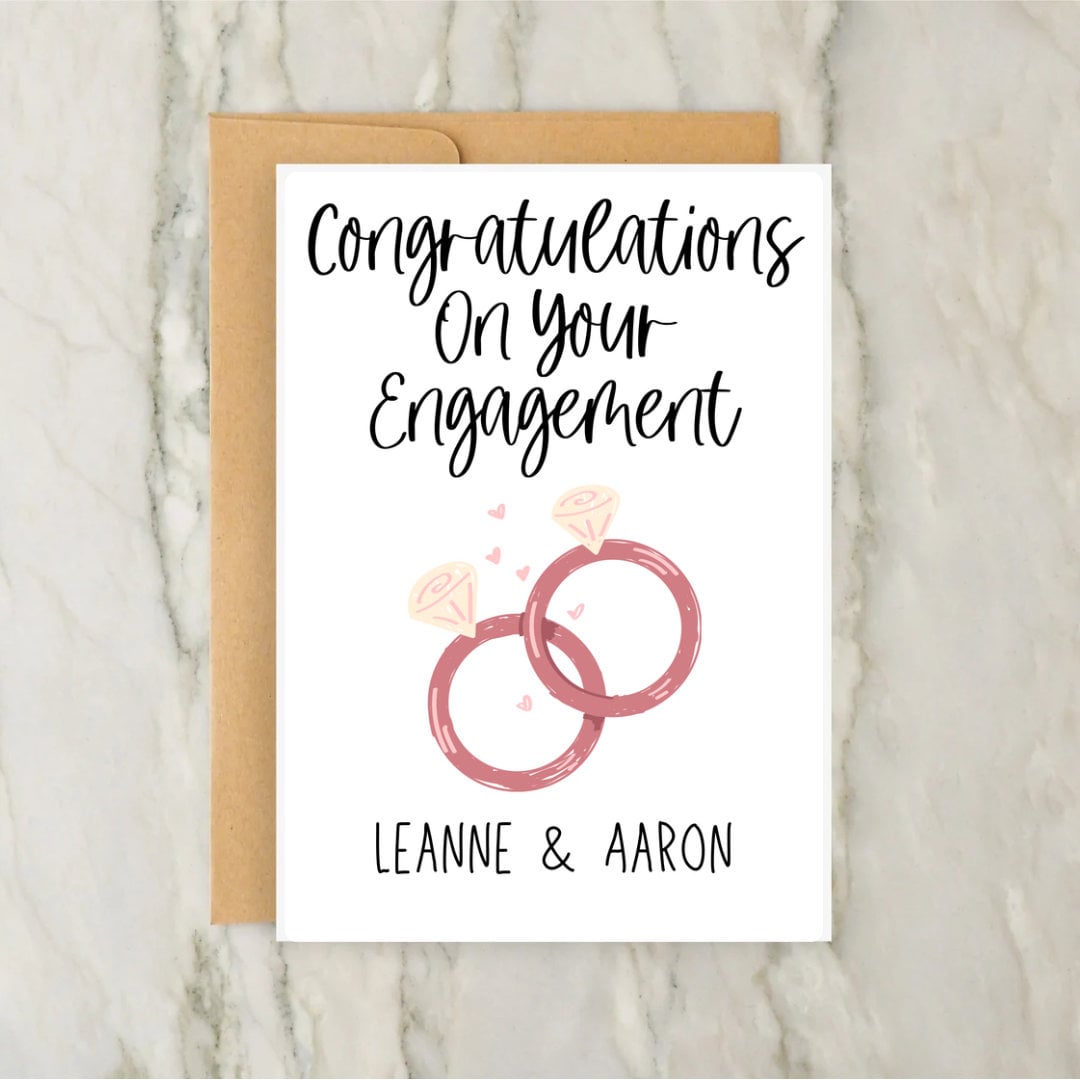 Congratulations on Your Engagement Card | Personalised Greeting Card ...